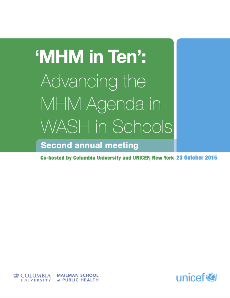 MHM in Ten | Columbia University Mailman School of Public Health